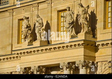 The Chateau de Versailles (Versailles Castle) seen from an helicopter ...