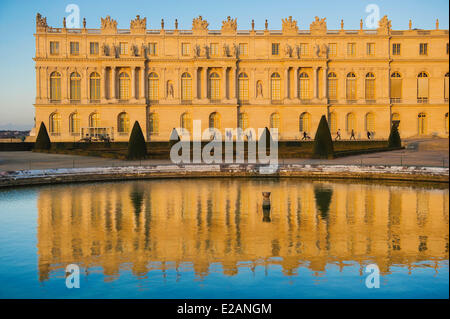 The Chateau de Versailles (Versailles Castle) seen from an helicopter ...