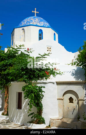 Church, Hora (Chora) Parikia, Paros, Cyclades, Greek Islands, Greece ...