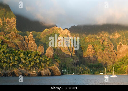 Hanavave Island of Fatu Hiva Marquesas Islands French Polynesia Stock ...