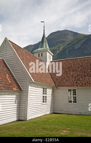 Olden village Church in Norway which was built in 1759 Stock Photo ...
