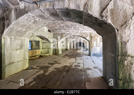 The historic Fort Totten Water Battery in Fort Totten in the Bayside ...