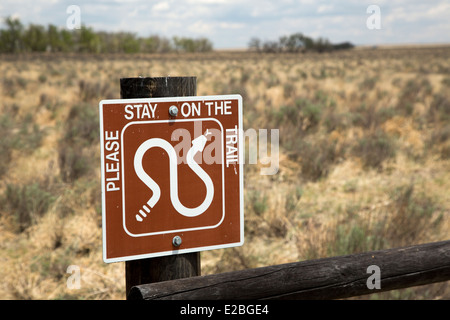 Chivington, Colorado - A rattlesnake warning at the Sand Creek Massacre ...