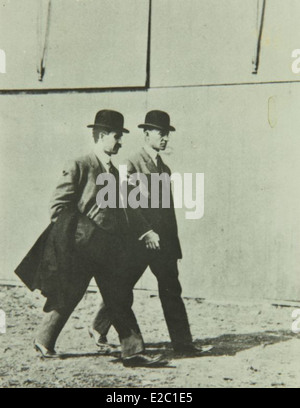 Wilbur and Orville Wright, credited with inventing and building the ...