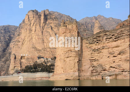 China, Gansu, surroundings of Linxia, The Yellow River and Liujiaxia ...