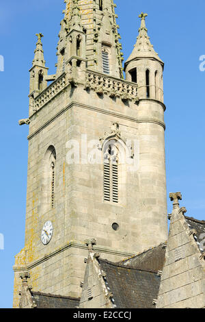 France, Cotes d'Armor, Mur de Bretagne, the church Stock Photo - Alamy