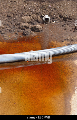 Industrial compost heap with forced aeration pipes Stock Photo - Alamy