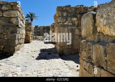 Israel, Northern District, Galileo, archaeological site of Megiddo ...