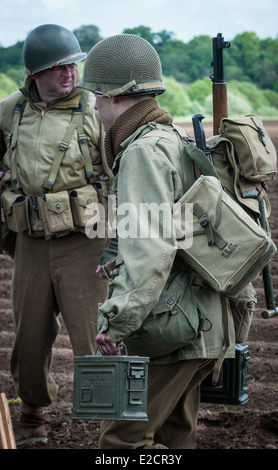 WW2 American GIs in Combat (Reenactors Stock Photo - Alamy