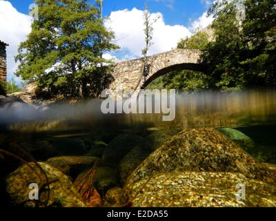 France, Haute Corse, Niolu (Niolo) region, the rocky gorge of the Scala ...