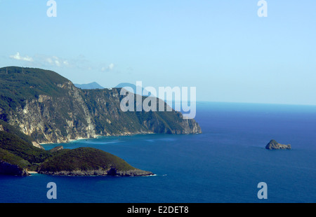 view to peninsula and bay at Corfu island, Greece Stock Photo - Alamy