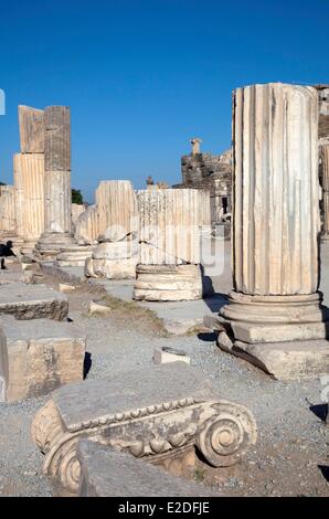 Marble Street in Ephesus Aegean coast of Turkey a famous column lined ...