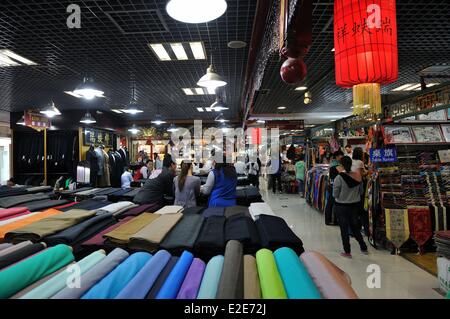 The Silk Market,Material and Silk Shop. Beijing, China Stock Photo - Alamy