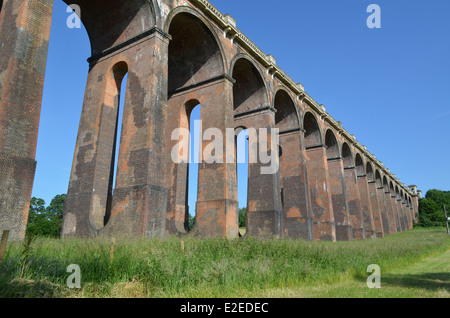 The Ouse Valley train viaduct in Sussex, England. Built in 1887 and ...