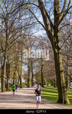 Germany, Hamburg, Alster park, person, summer Stock Photo - Alamy
