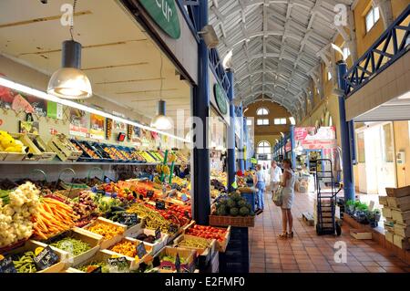 France, Moselle, Metz, the covered market is a market hall located ...