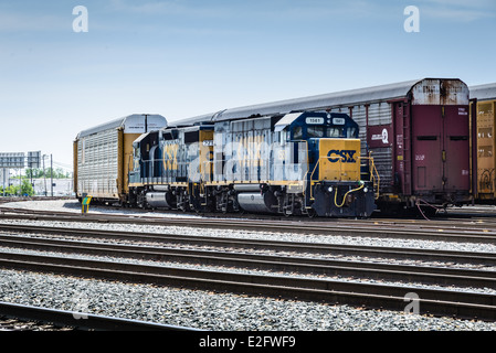 CSX Locomotives EMD GP38-2 No 2715 and EMD GP15-1 No 1561, Curtis Bay ...