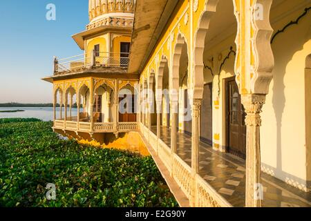 India Rajasthan State Kishangarh the Phool Mahal Palace on the shore of ...