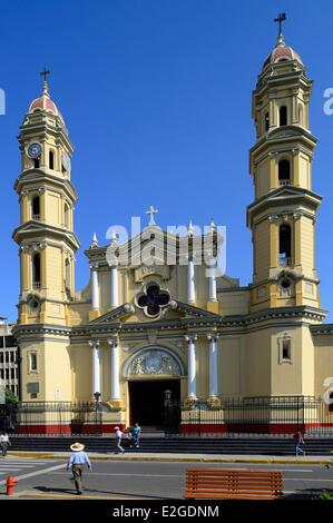 Peru Piura Province Piura Plaza de Armas the colonial cathedral Stock ...