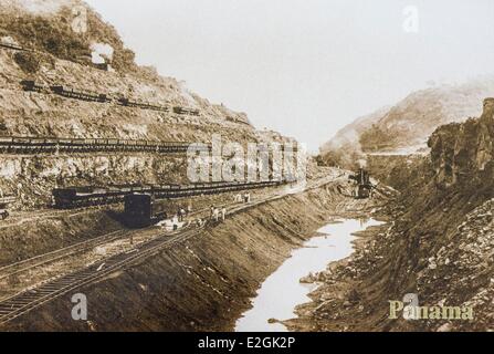 Construction of the Panama Canal - Culebra Cut from the Empire ...
