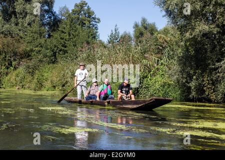 France Bas Rhin Fort Louis trip in a row boat on Moder river Stock ...