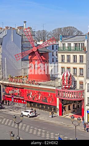 France, Paris, Pigalle district, the Moulin Rouge (Moulin Rouge ...
