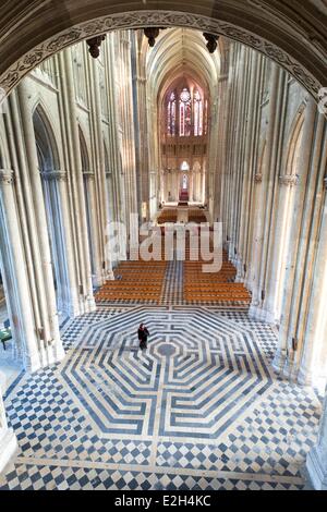 France Aisne Saint Quentin labyrinth of Saint Quentin Basilica Stock ...