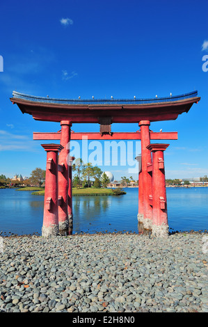 Disney Epcot Japanese style architecture Stock Photo - Alamy