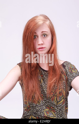 A beautiful wide eyed female model Stock Photo - Alamy