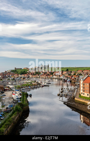 Whitby Abbey from the Cleveland Way path, Abbey Plain to Saltwick Bay ...