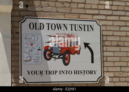 Old Town Tustin sign . Tustin is located in Orange County California ...