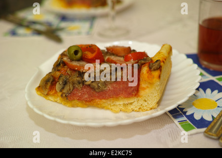 In the Polish kitchen. Home Pizza, Italian delicacy in Polish cuisine ...