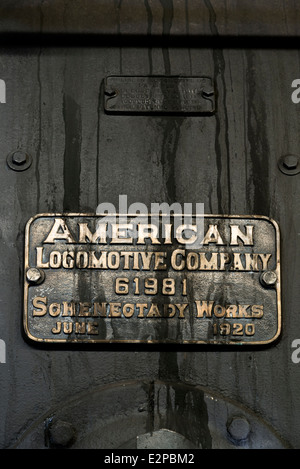Old steam locomotive nameplate Stock Photo - Alamy