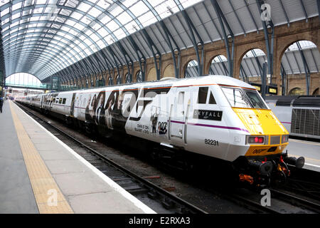 Naomie Harris unveils the Skyfall train at Kings Cross station which ...