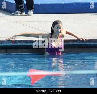 'Splash' contestant Katherine Webb shows off her toned body sporting a ...