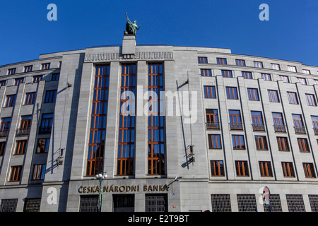 Prague, Czech Republic. Czech National Bank / Ceska narodni banka Stock ...