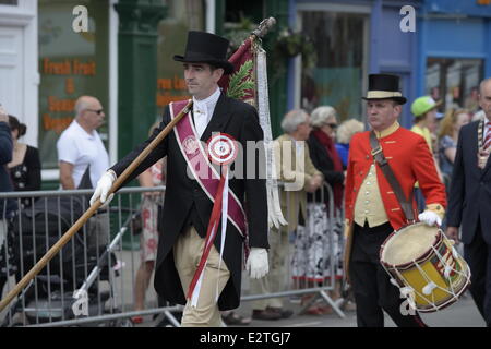 Peebles, UK. 21 June 2014 Peebles Beltane "Red Letter Day" Beltane ...