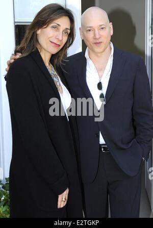 Lunch celebrating Los Angeles Italia at a private residence Featuring: Evan Handler,Elisa Atti ...