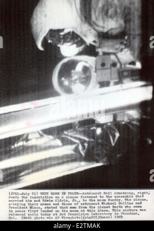 Moon: July 20, 1969 Astronaut Edwin "Buzz" Aldrin, pilot of the lunar ...