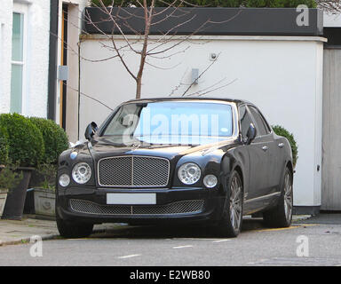 David Beckham's Bentley car parked out side of his London home Stock ...