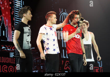 One Direction performs live at Manchester Arena Featuring: Harry Styles ...