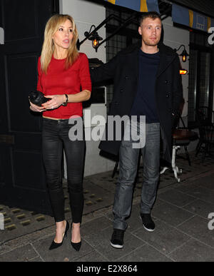 Andrew Flintoff leaves Little House restaurant in Mayfair with his wife ...