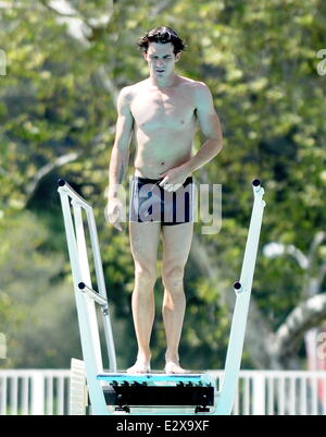 Celebrities practice their diving skills for TV Show 'Splash' at the ...