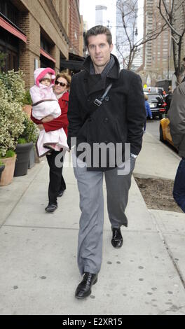 Jason Hoppy seen out and about in SoHo with his parents Robert and ...
