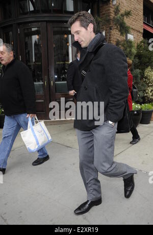 Jason Hoppy seen out and about in SoHo with his parents Robert and ...