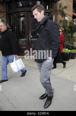 Jason Hoppy seen out and about in SoHo with his parents Robert and ...