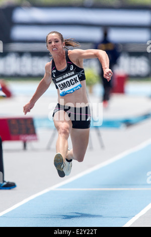 Amanda Smock (USA) competing in the triple jump at the 2014 Adidas ...