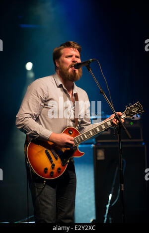 Singer Ewan Currie of Canadian rock band The Sheepdogs perform at Lee's ...
