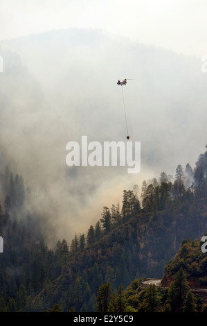 The Slide Fire in Oak Creek Canyon required a helicopter drop for ...