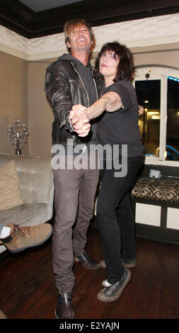 Charlie Colin, Martha Davis backstage at Saint Rocke in Hermosa Beach ...